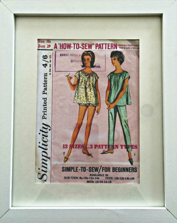 The “Art” of Re-purposing A Vintage Sewing Pattern – starrcreative
