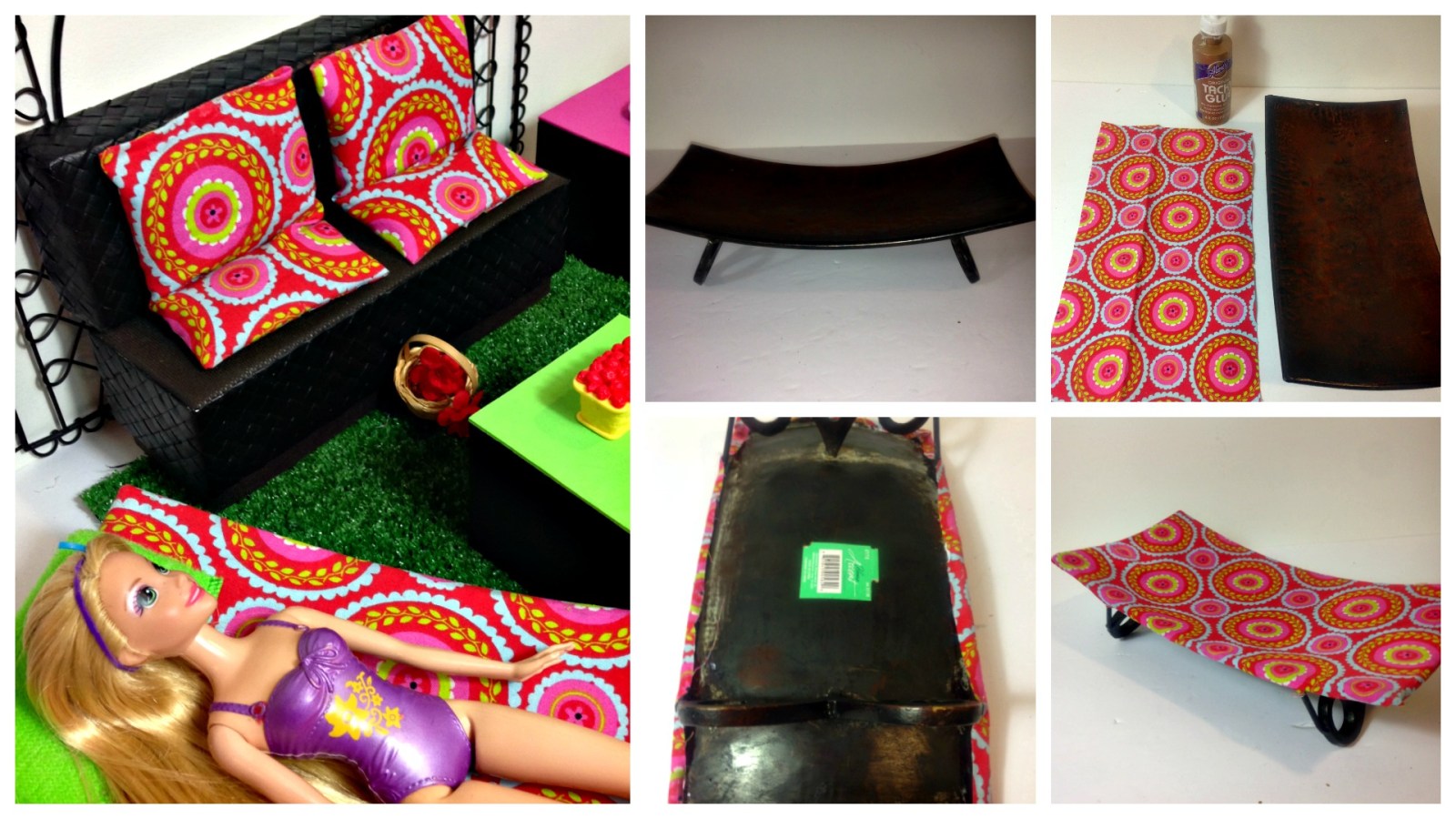 Barbie Doll No-Sew Cushions and DIY Patio Furniture – starrcreative