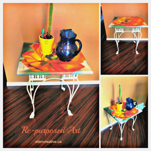 Easy DIY Repurposed Art Table Top – Starrcreative.ca